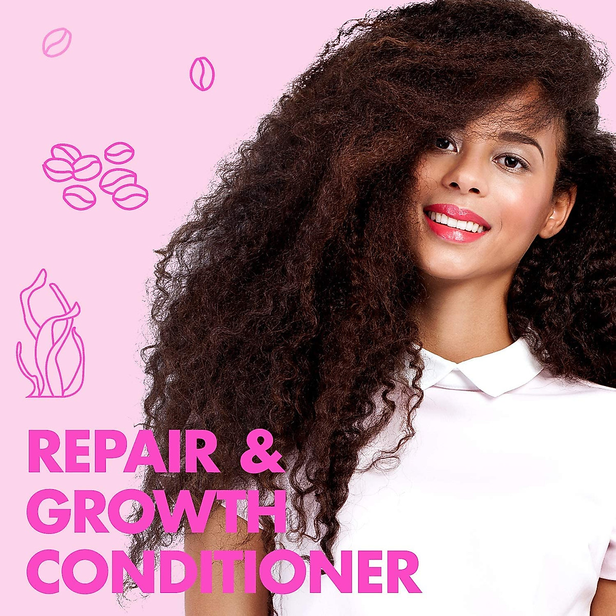 Umberto Giannini Curl Repair Conditioner, Vegan & Cruelty Free Repair & Growth Formula with Seaweed, Wheat Bran & Caffeine, 250 ml