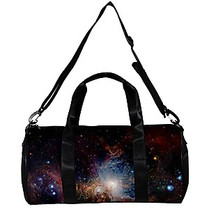 Gym Bag Small Duffel Bag Sports Tote Bag for Yoga,galaxy universe space,Outdoor Fitness Bag Carry on Bag