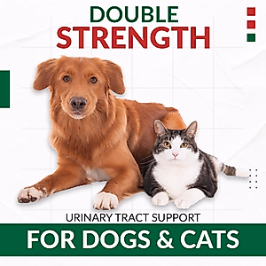 Cranberry D-Mannose for Dogs and Cats Urinary Tract Infection Support Prevents and Eliminates UTI, Bladder Infection Kidney Support, Antioxidant (Double Strength Tablet, 60 Count)