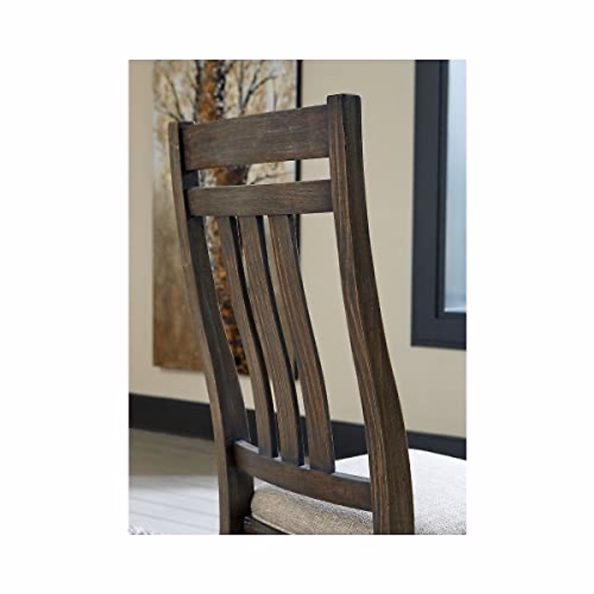 Signature Design by Ashley Wyndahl Rustic Modern Cushioned Dining Chair, 2 Count, Distressed Brown