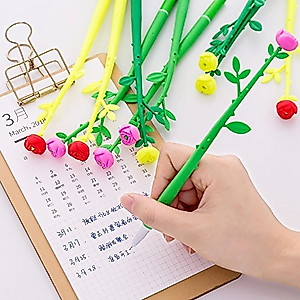 Opla3ofx Creative Flower Gel Ink Pen Cute Stationery School Office Supplies Kids Gift Fine point, Durable and Smoth to Write Green