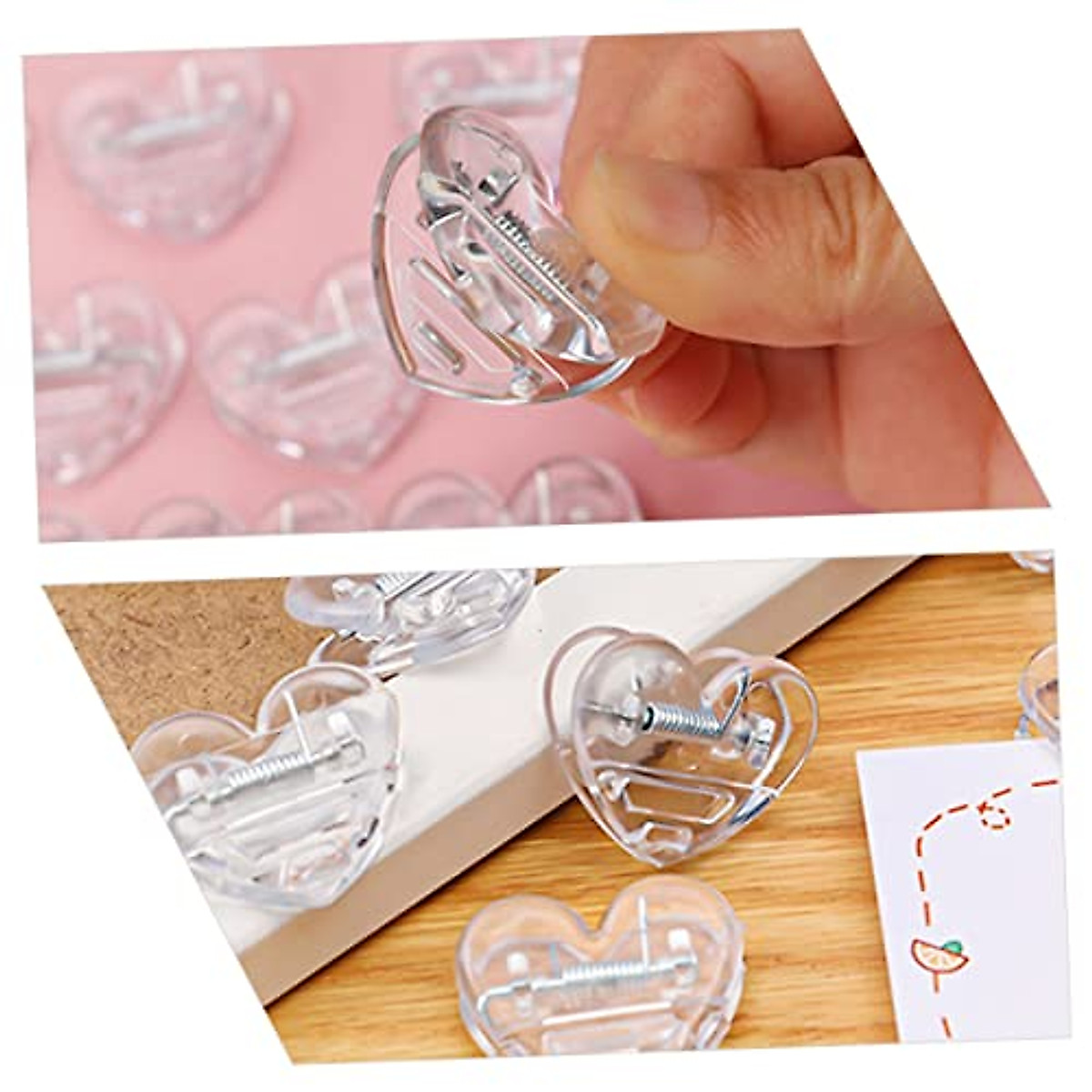 Operitacx 40 Pcs Transparent Love Clip Heavy Duty Bag Clips Money Binder Clips Coffee Bag Seal Clip Large Chip Clips Portable Bag Clips Frog Chip Clips Food Sketchpad Holder Plastic Student