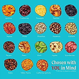 CherryPicked Christmas Dried Fruit And Nuts Gift Baskets, Holiday Prime Gourmet Food 18 Variety XL Gifts For Families Men Women Boyfriend, Best Healthy Mens Nut Basket Delivery, Kids Birthday Sympathy