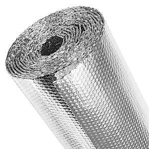 fowong Reflective Insulation Roll, 23.6" x 10 Ft Window Insulation for Summer Heat, Aluminum Foil Bubble Insulation Foam, Window Insulation Kit Radiant Barrier for RV Thermal Heat Shield