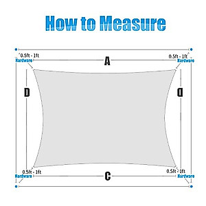 Amgo 16' x 16' Beige Square Sun Shade Sail Canopy Awning, ATANS16,95% UV Blockage, Water & Air Permeable, Commercial and Residential (We Customize)