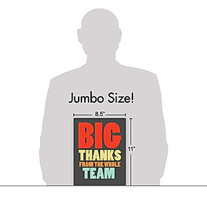 NobleWorks - Coach Thank You Greeting Card with Envelope Group, Coworker, Gang (Big 8.5 x 11 Inch) Big Thanks From The TeamJ6884TYG-US