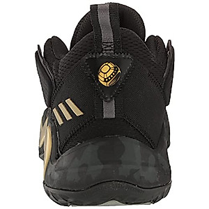 adidas D.O.N. Issue 3 Basketball Shoe, Black/Gold Metallic/Grey, 6 US Unisex Big Kid