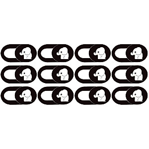 SOLUSTRE 12 pcs Camera Cover Computers laptops Adhensive Camera Privacy Covers Webcam Cover Slide Webcam Privacy Cover Tablet Notebook Webcam Cover Animal Webcam Cover Cell Phone abs White