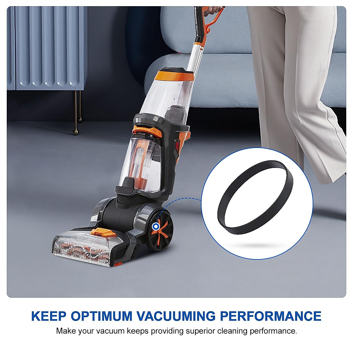 LANMU Replacement Belt Set Compatible with Bissell ProHeat 2X Revolution Pet Pro Model 1548, 1551, 1551W, 1550 Carpet Vacuum Cleaner, Replace Parts 1606418, 1606419, 1606428