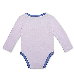 Disney Baby Boy Winnie the Pooh Long Sleeve Grey Bodysuit, Blue Bib and Baby Pants Set