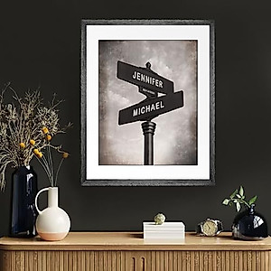 Couples Gift Ideas | Customized Gifts - Engagement Gifts for Couples | Wedding Gifts | One Year Anniversary Gifts for Men | Personalized Street Sign | Lovers Crossroads | One Year Anniversary Gifts