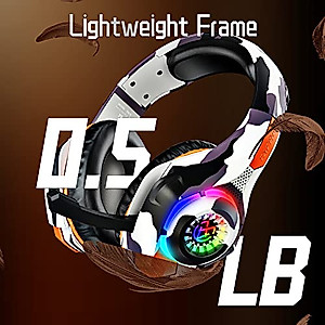 Gaming Headset for PS4 PS5 PC, Over Ear Xbox One Switch Headphones with Surround Sound, Noise Cancelling Mic