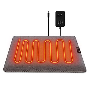 Heated Seat Cushion for Chairs, Electric Heating Seat Cover Memory Foam Portable Heating Pad for Cold Days, Promote Circulation, 3 Temperature Levels & 3 Timer Settings, 17.7In * 17.7In