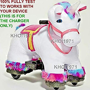 KHOI1971 Wall AC Adapter Power Cable Cord Compatible with Dynacraft Unicorn Stable Buddies Willow Plush Ride-On 8804-81 6V-Volt Battery