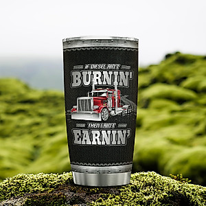 wowcugi Truck Driver Gifts Trucker Tumbler 20oz Stainless Steel Insulated Tumblers Coffee Travel Mug with Lid Truckers Gifts For Men Trucker Dad Gift For Birthday Fathers Day Christmas