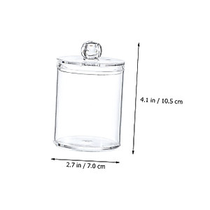 FELTECHELECTR 2pcs Box Cotton Ball Storage Box Glass Storage Jars Cotton Pad Holder Glass Stand Jewelry Organizer Tray Tool Organizer Box And Cotton Holder Set Multipurpose Cosmetic Organizer