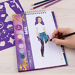 Disney Descendants Royal Wedding Fashion Design Sketchbook for Girls - Create Stunning Wedding-Themed Fashions with 183 Stickers, Stencils, Design Guide - Gift for Ages 8+, Develops Real-World Skills