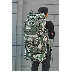 100L Tactical Rucksack Backpack,Large capacity design, the bottom can be expanded 16cm,Hiking Backpack for Men Military Camping Rucksack Travel Daypack,A