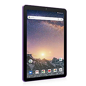 RCA Galileo 11.5" 32 GB Touchscreen Tablet Computer with Keyboard Case Quad-Core 1.3Ghz Processor 1GB Memory 32GB HDD Webcam Wifi Bluetooth Android 8.1 - Purple