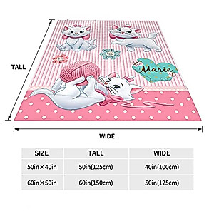 Cartoon Printing Throw Blanket All Seasons Flannel Fleece Blanket Soft and Warm Plush Blankets for Couch Sofa Bed Camping Travel 60"x50"