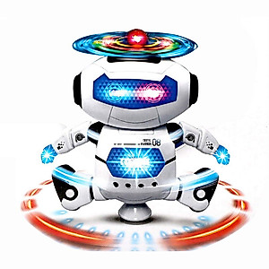 360 Rotating Smart Space Dance Robot Electronic Walking Toys