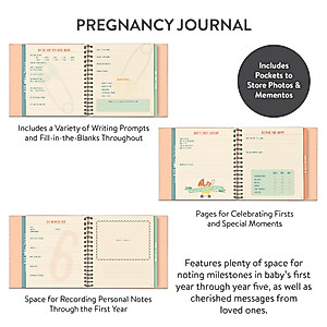 Baby's First Years Guided Journal by Studio Oh! - Bundle of Joy - 9" x 9" - Beautifully Illustrated Hardcover Journal with Storage Pockets Creates a Keepsake of Baby's Earliest Years