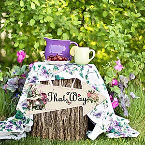 Truly Alice Arrow Hanging Signs Cutouts for Tea Party Decoration 10 Pcs