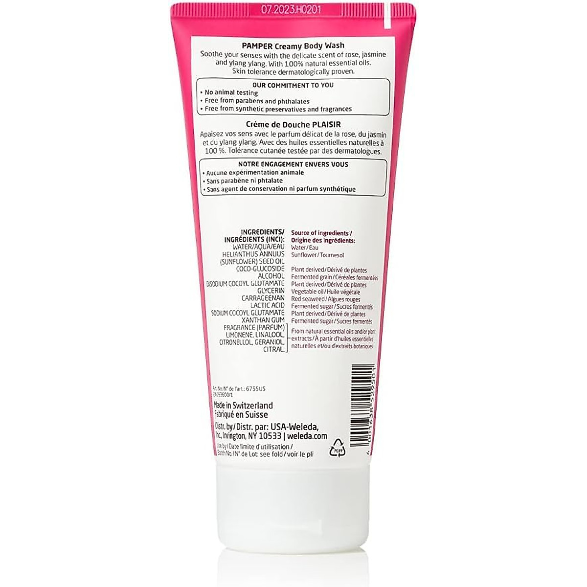 Weleda Aroma Essentials Pamper Creamy Body Wash, Parabens Free, 6.8 Fluid Ounce (Pack of 1)