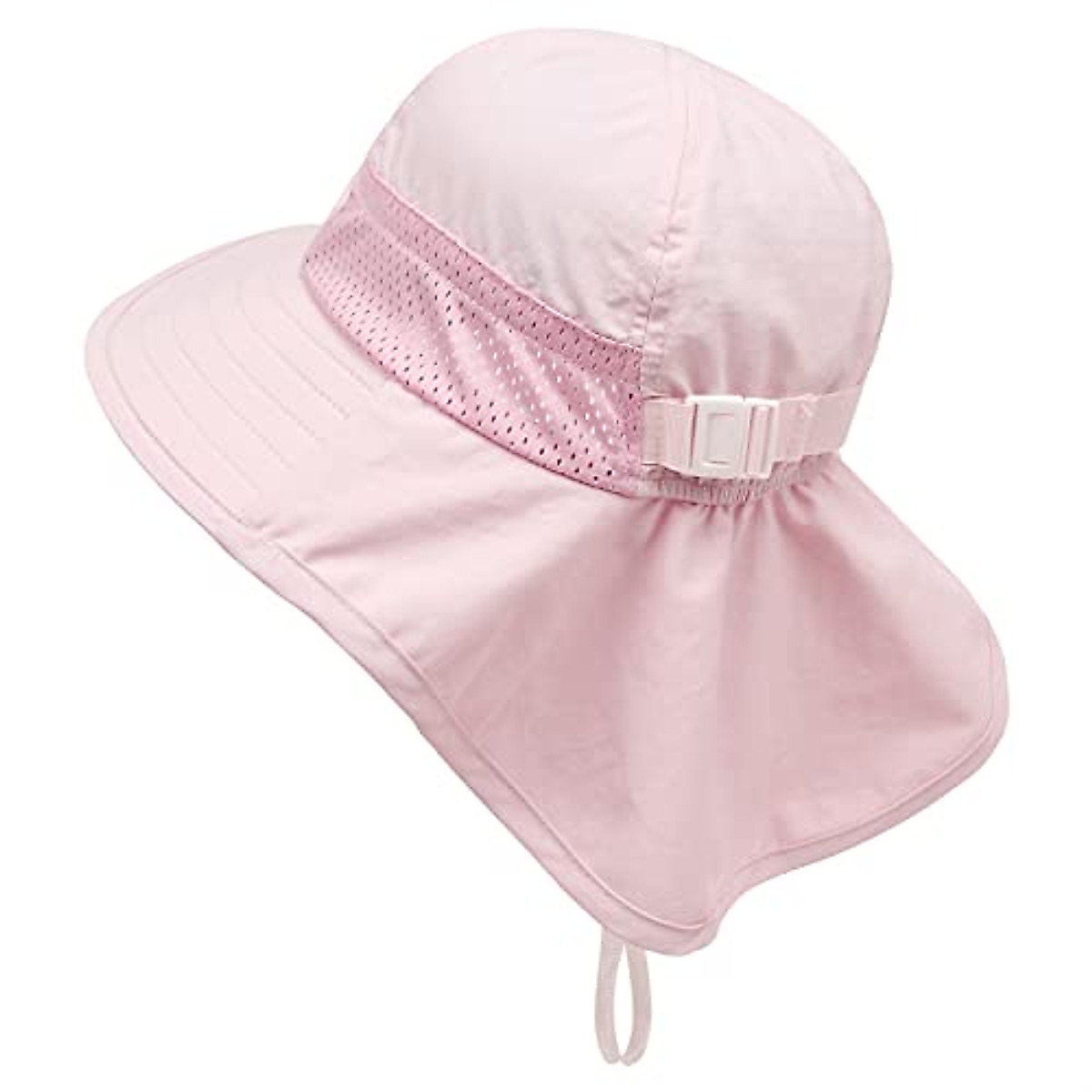 Muryobao Toddler Kids Baby Girls Boys Sun Hat Summer UPF 50+ UV Protection Caps Wide Brim Neck Flap Beach Play Fishing Hats Pink Age 1-3 Years