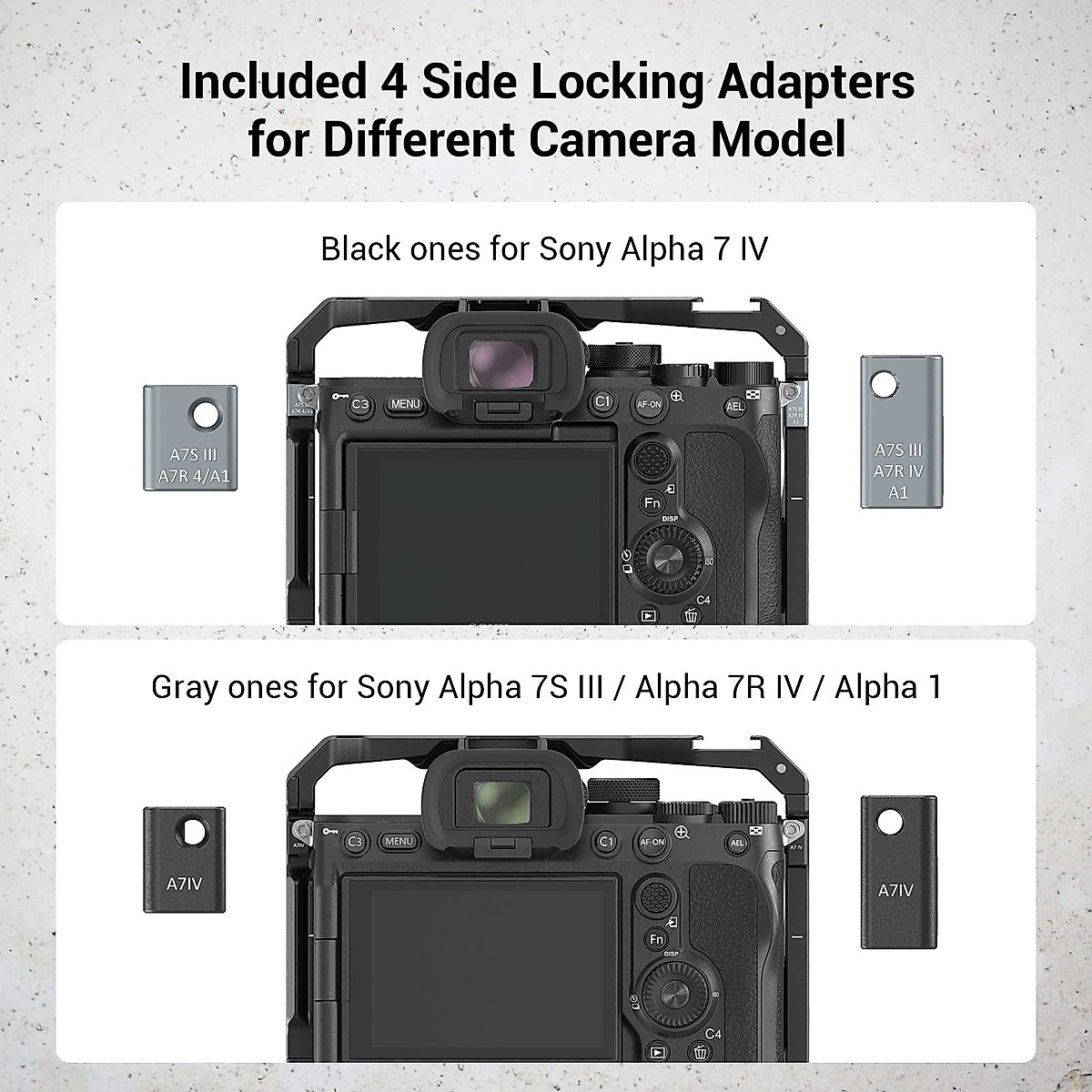SmallRig Cage for Sony Alpha 7R V/Alpha 7 IV/Alpha 7S III/Alpha 7R IV/Alpha 1 with VG-C4EM Battery Grip - 3594