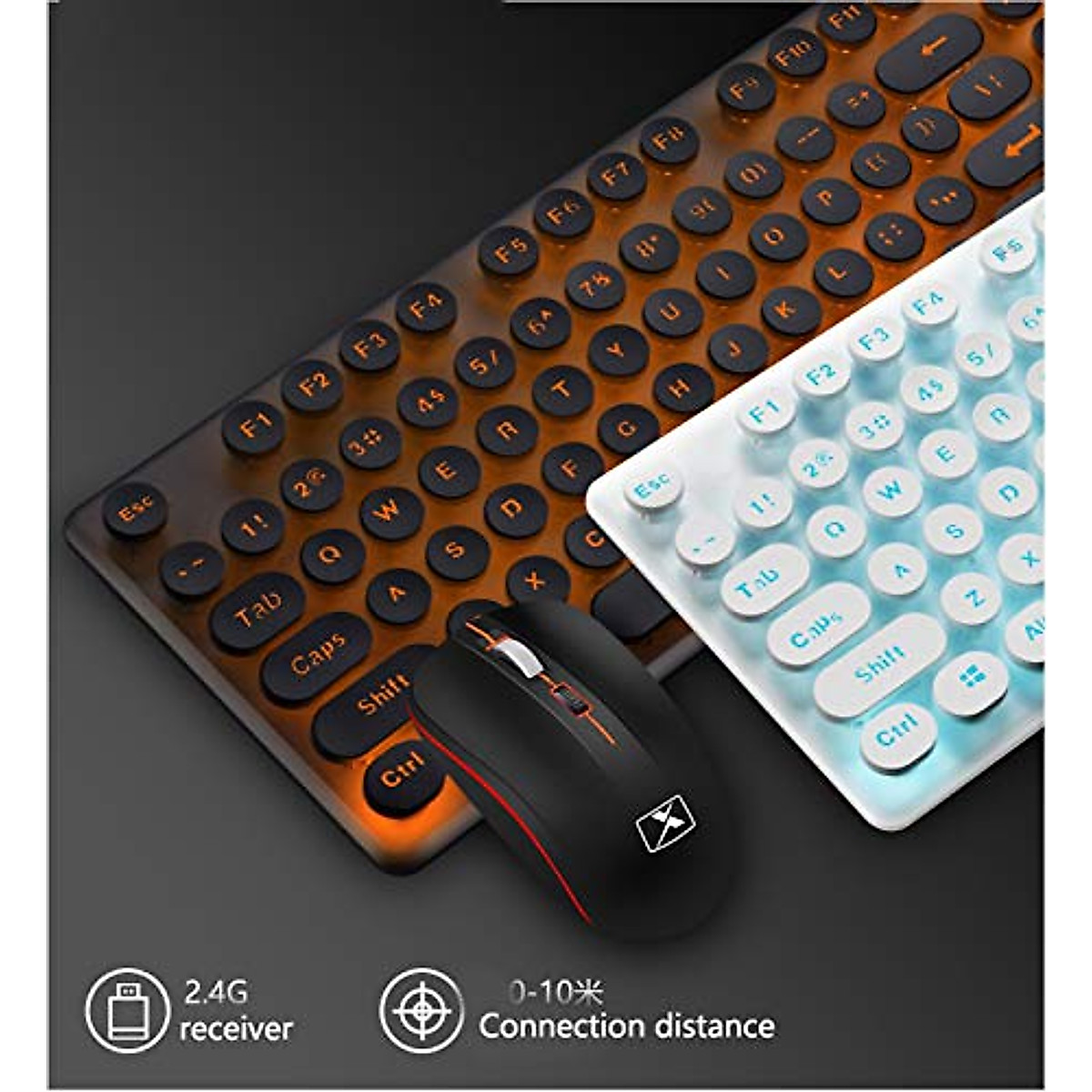 DFFGHKS LED Backlit Wired Keyboard Mechanical Gaming Keyboard, Ergonomic, dustproof and Waterproof, Suitable for laptops, Computers, laptops