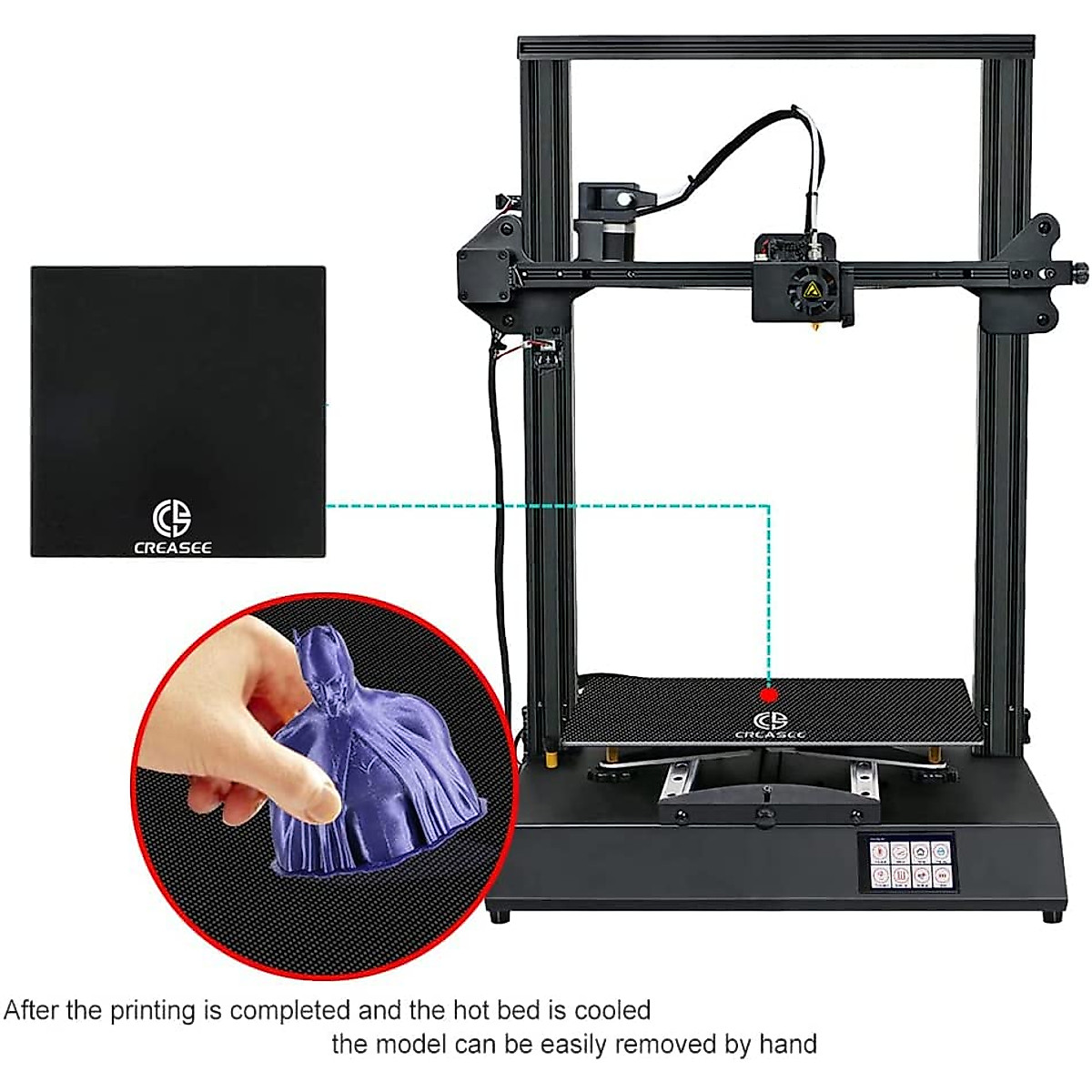 Glass Build Plate Tempered Glass Bed Platform Carbon Silicon Glass Heated Bed Surface Build Plate for 3D Printer