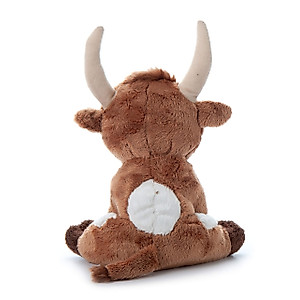 The Petting Zoo Longhorn Stuffed Animal, Gifts for Kids, Bright Eye Zoo Animals, Longhorn Plush Toy 7 inches