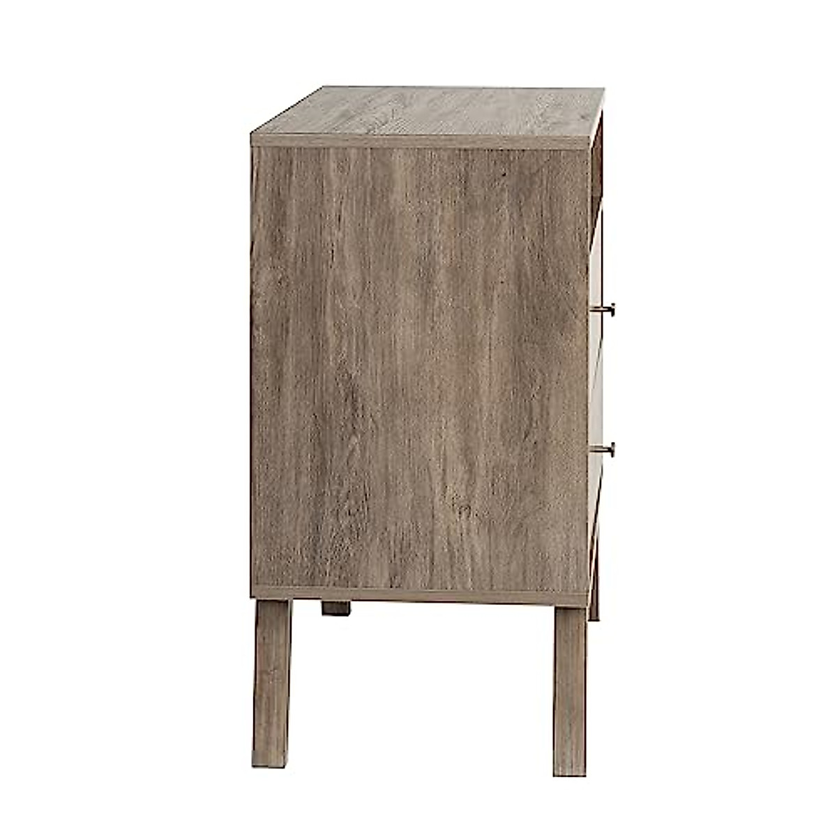 Prepac Milo 2-drawer Tall Nightstand with Open Shelf, Drifted Gray