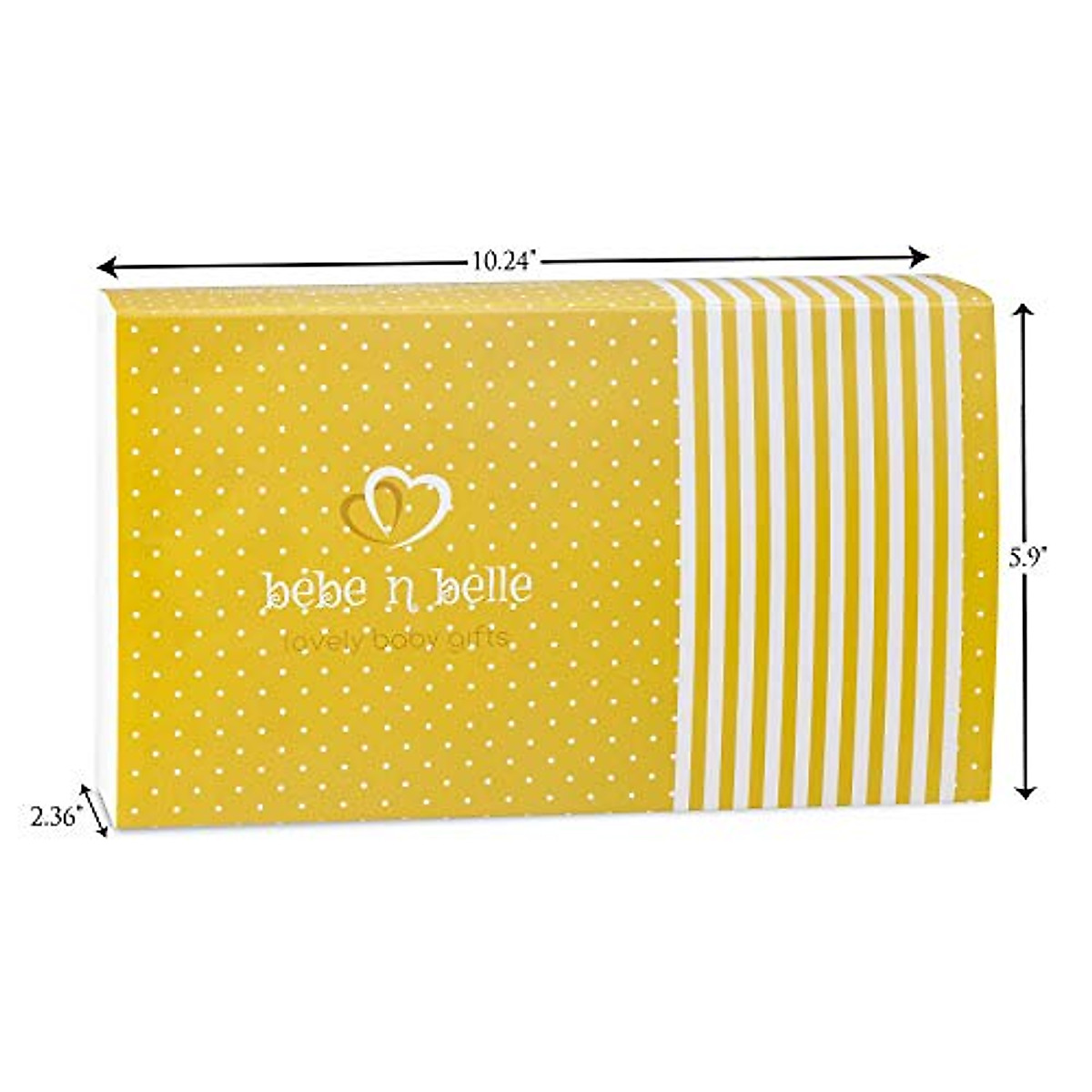 Baby Feeding Gift Set 8PC: Silicone Bib, Masher and Bowl, Spoon and Fork Set, Fruit Feeder with Rattle, Finger Toothbrush and Food Scissors by Bebe N Belle (Yellow)