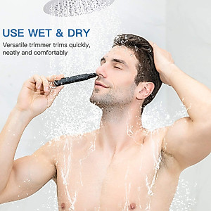 Lithium Ear and Nose Hair Trimmer Clipper for Men & Women, USB Rechargeable Professional Eyebrow Trimmer, Smart Cleaning System Waterproof Painless Facial Hair Remover