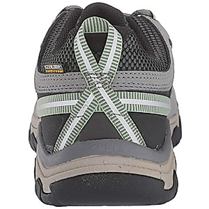 KEEN Women's Targhee 3 Low Height Waterproof Hiking Shoes, Bleacher/Duck Green, 7.5
