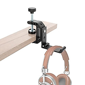 CAMVATE Foldable Wall Hanging Hook Heavy Duty (Black) For Tool Storage + C Clamp With 1/4" & 3/8" Mounting Points - 3093