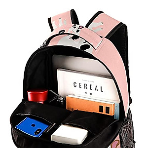 Pshhdgyhs Cartoon French Bulldog Backpack Cute Bookbag Durable Daypack for Girl Boy, 29.4x20x40cm/11.5x8x16 in