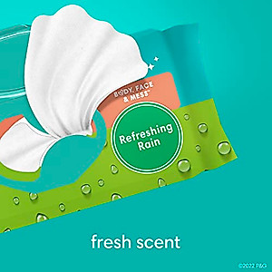 Pampers Baby Wipes Multi-Use Refreshing Rain 3X Pop-Top Packs 168 Count