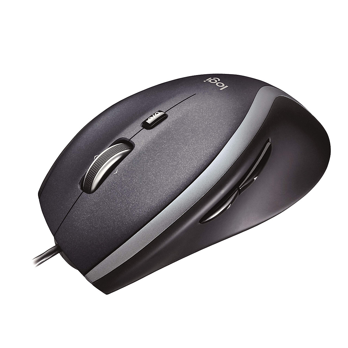 Logitech M500 Corded Mouse – Wired USB Mouse for Computers and Laptops, with Hyper-Fast Scrolling, Dark Gray