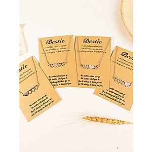 HUASAI 2/3/4/5 Best Friend Necklace Friendship Necklaces Heart Matching Sister Necklaces for Teen Girls Bff Gifts