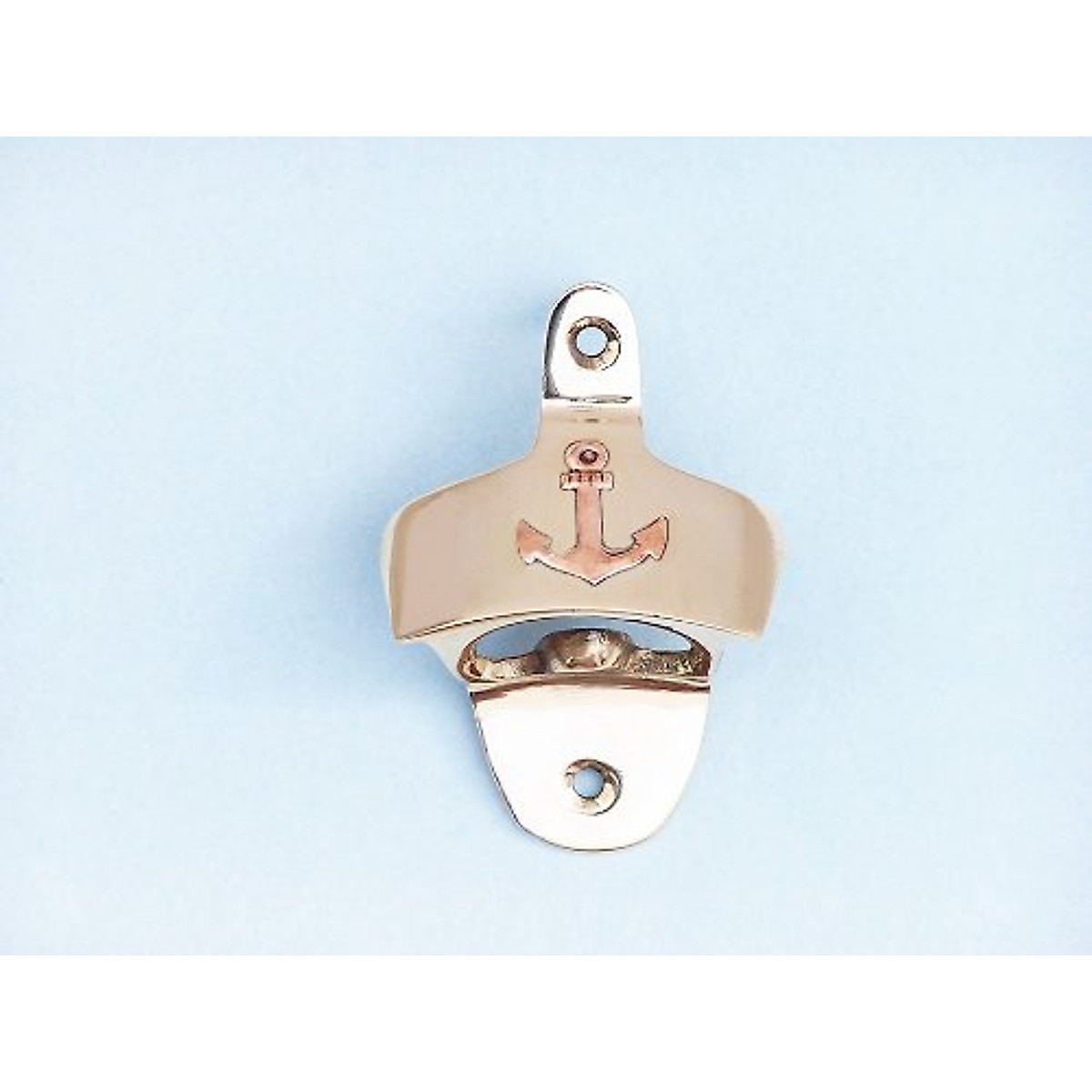 Solid Brass Wall Mounted Nautical Bottle Opener with Anchor by GSM