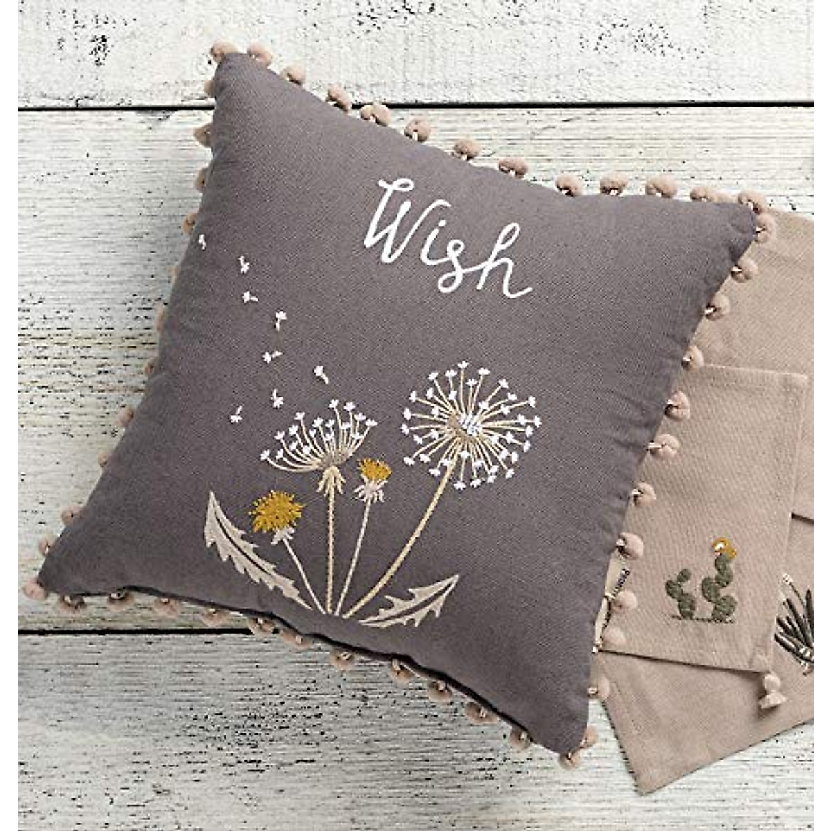 Primitives by Kathy Home Décor Pillow, 1 Count (Pack of 1), Gray