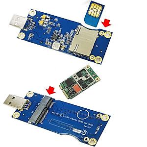 Mustpoint Mini PCI-E to USB Adapter with SIM Card Slot for WWAN/LTE Module (Industrial-Grade)