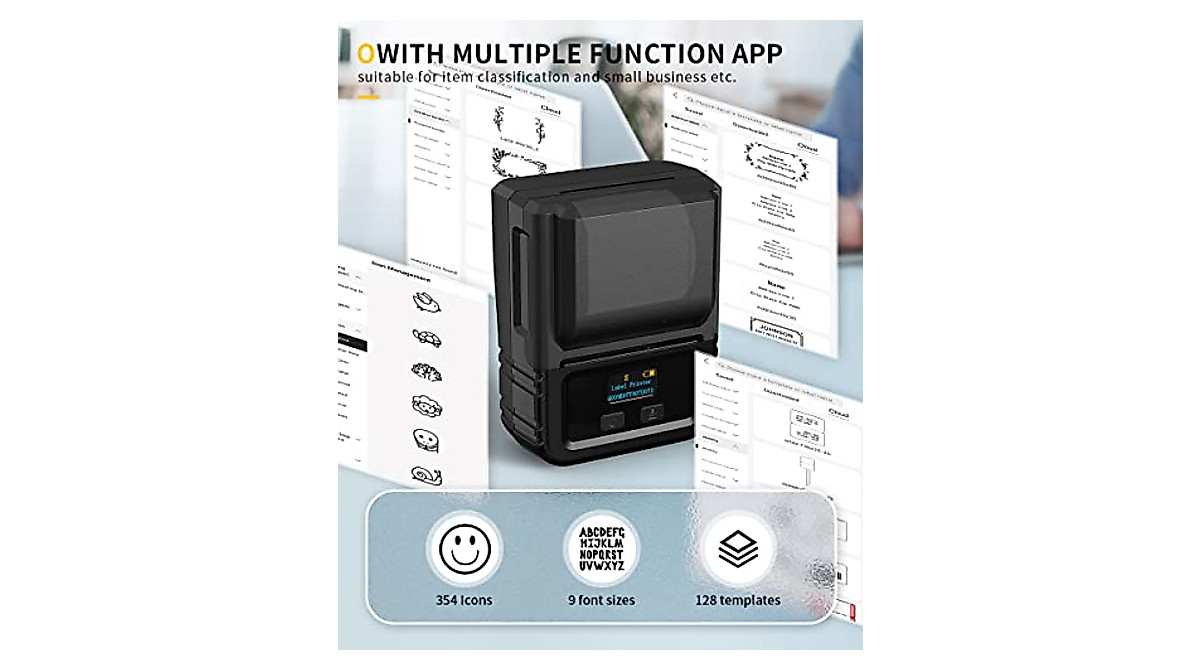 Petural M120 Label Maker - Portable Bluetooth Thermal Label Printer