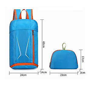 Small Hiking Backpack, 15L Lightweight Travel Backpack Packable Backpack Daypack for Women Men (Black)