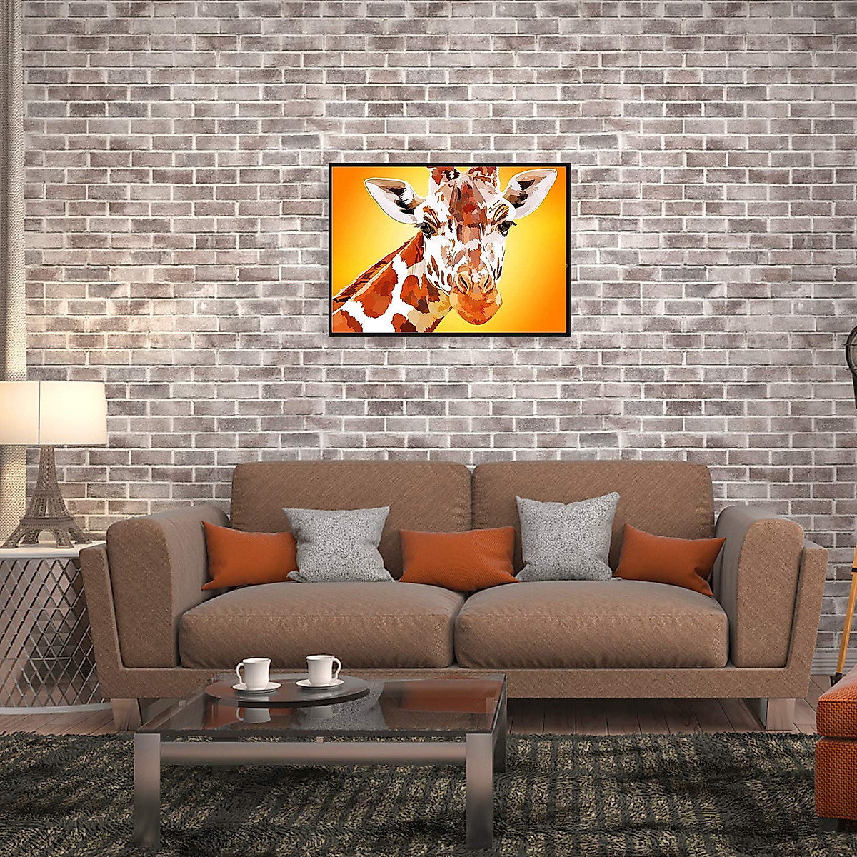 SENWANG Diamond Painting Kits for Adults 5D DIY Full Drill by Number Round Crystal Rhinestone Embroidery Arts Craft for Home Wall Decor 11.8"x 15.75"Giraffe