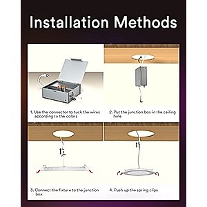 Lumary Recessed Lighting Slim 6 Inch Smart LED Recessed Lights 13W 1100LM WiFi Bluetooth LED Retrofit Downlight with Junction Box Work with Alexa/Google Assistant(6inch-4PCS)
