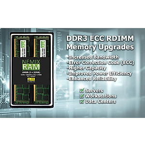 NEMIX RAM 128GB (8X16GB) DDR3 1333MHZ PC3-10600 2Rx4 1.5V 240-PIN ECC RDIMM Registered Server Memory KIT Compatible with Apple Mac Pro 2009 2010 2012